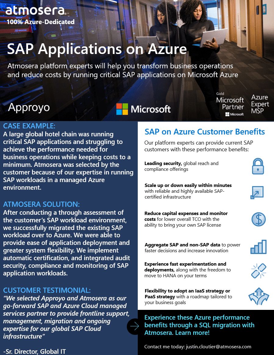 SAP on Azure – Customer Testimonial and Business Benefits